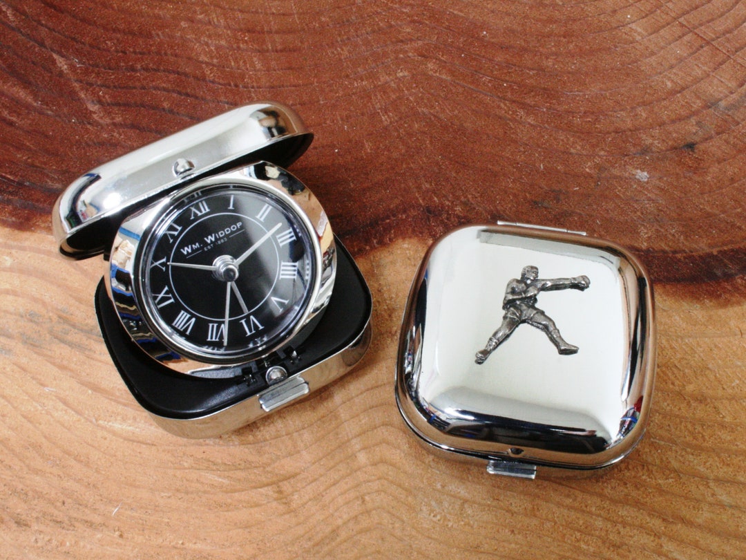 Martial Arts Flip up Alarm Clock Portable Quartz Movement Boxing Karate ...