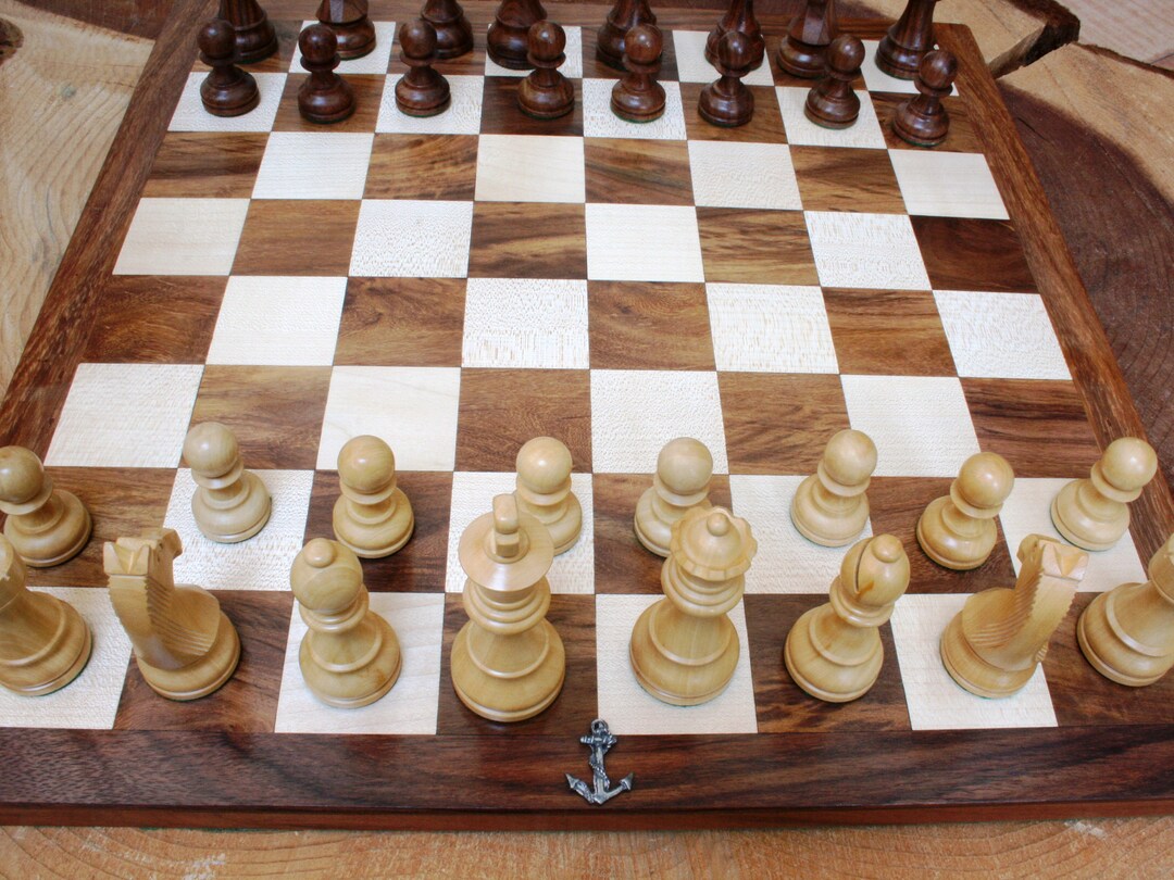 Ships Anchor Personalised Large Chess Board Wooden Pieces 18 X - Etsy