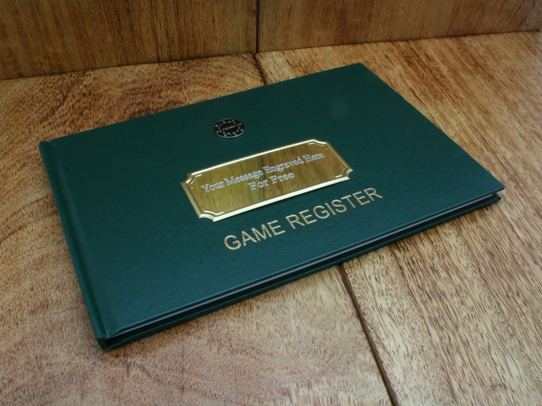 Playing Cards and Poker Game Bird Record Book Register Custom Shooting ...