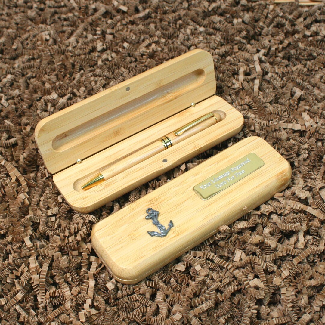 Pirates Luxury Wooden Pen Case With Matching Pen Free Engraving Ship ...