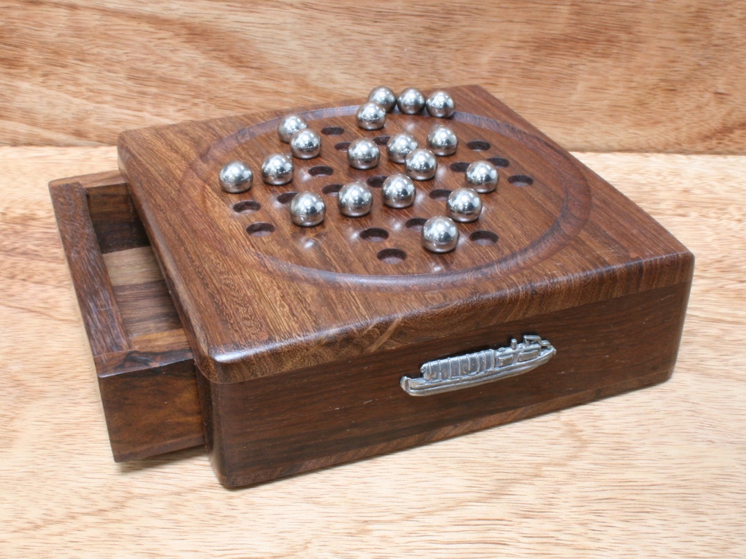 Boats and Vessels Wooden Solitaire Set With Steel Balls Personalised ...