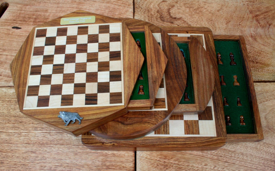 Farmyard Animals Chess Set Square, Octagonal or Round Magnetic Board ...