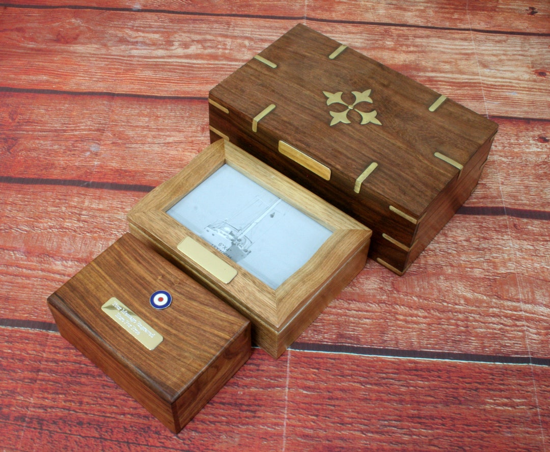 RAF Regiments Wooden Jewellery Memory Keepsake Boxes With Personalised ...