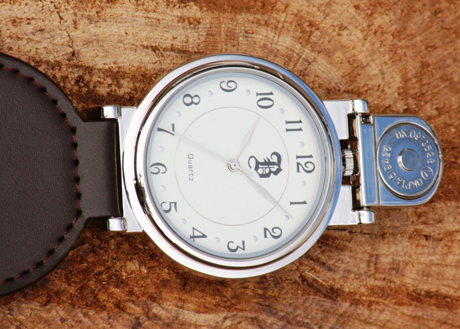 Wild Boar Hog Brown Leather Fob Watch Clip on With Pewter - Etsy