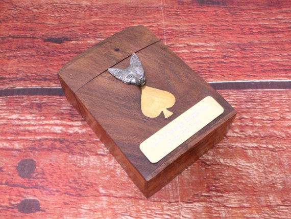Hunting Wooden Playing Cards Box Including Playing Cards With - Etsy