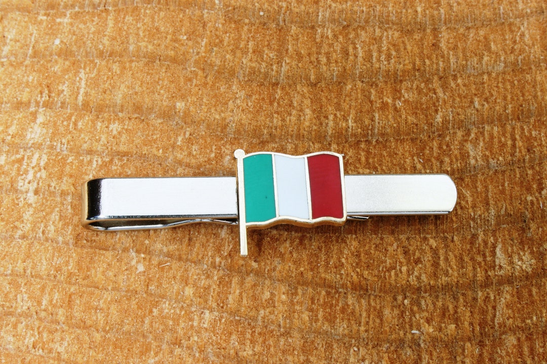 Italian Flag Tie Clip Tack Slide UK Handmade Fathers Day Gift 483 Ti - Etsy