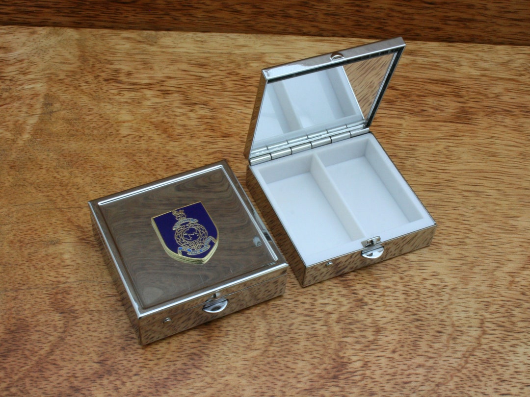 Marines Regiments Pill Mint Trinket Box With Mirror Square Military ...