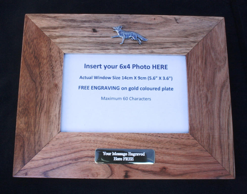 Fox Running Wooden Photo Picture Frame Gift Landscape Or | Etsy