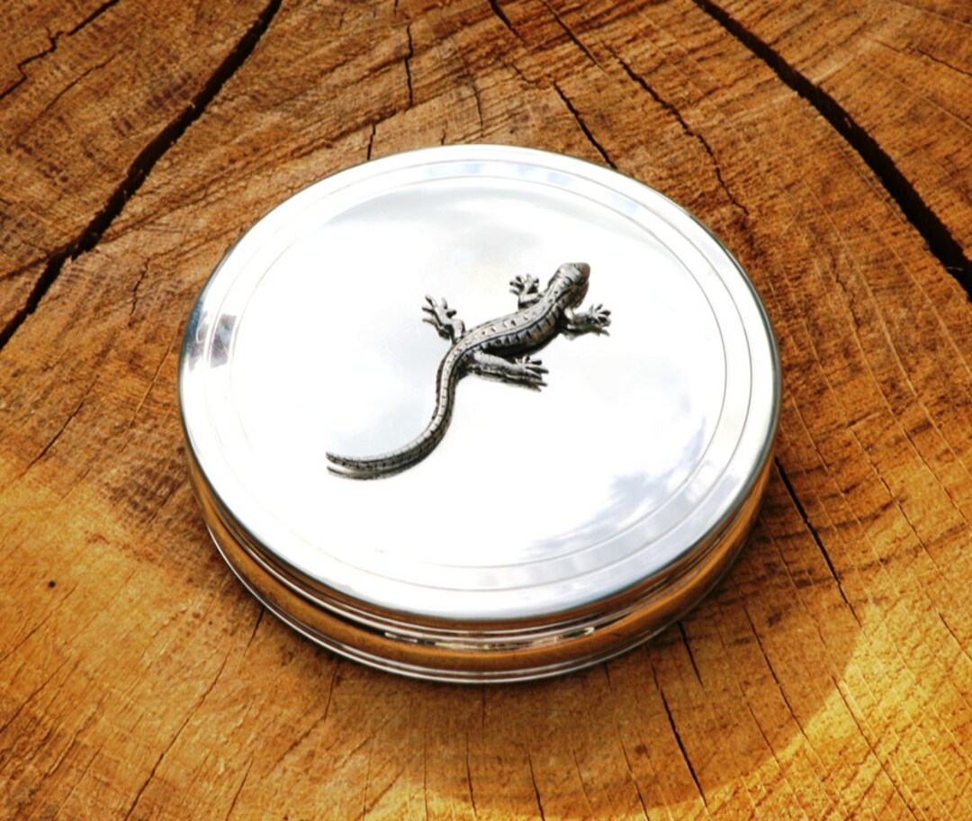 Lizard Trinket Jewellery Box Pewter Ladies Reptile Father's Day Gift ...