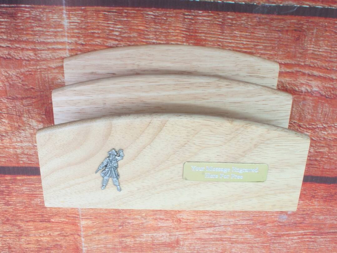 Pirates Letter Rack Wooden Office Storage Rack Free Engraving Ship ...