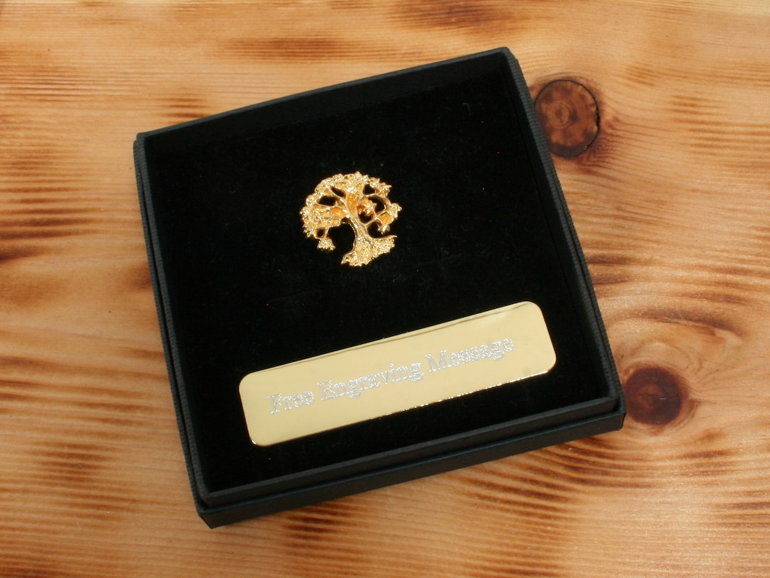 Tree of Life Gold Plated Pewter Pin Lapel Badge Father's Day Gift ...