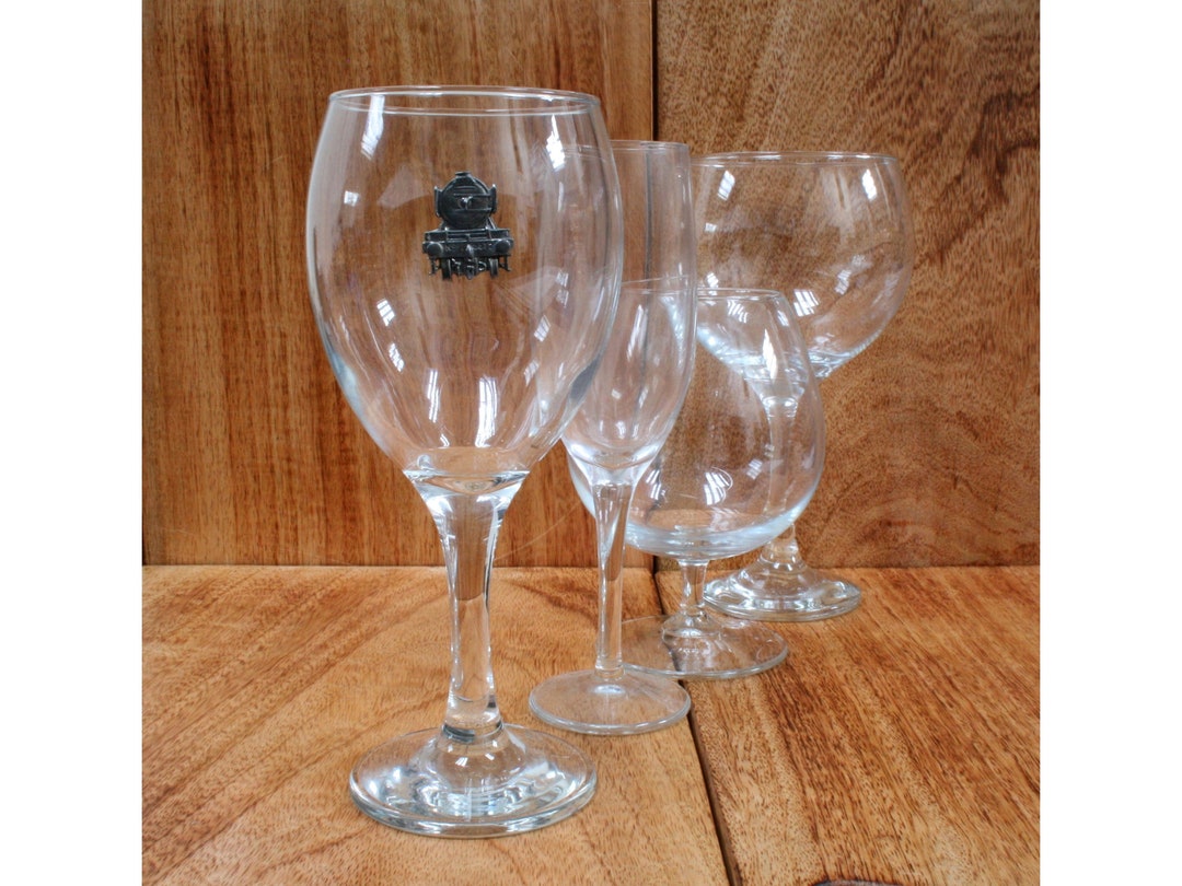 Trains and Railways Balloon Gin Glass Wine Glass Brandy Glass Champagne ...
