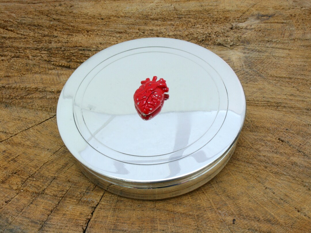 Emergency Services Pewter Jewellery Trinket Round English Pill Box ...