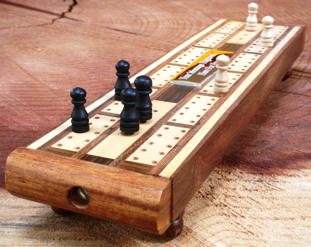 Wooden Cribbage Board Pub Team Crib Personalised Free Engraving Ideal ...