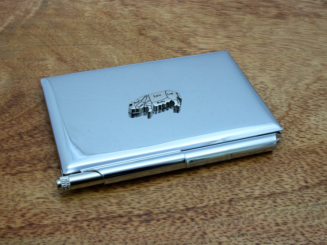 Butchers Animals Metal Notepad Memo Card Holder With Personalised Free ...