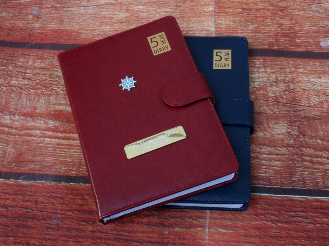 Pirates 9 Year Diary Organiser Journal Blue or Red Personalised Free ...