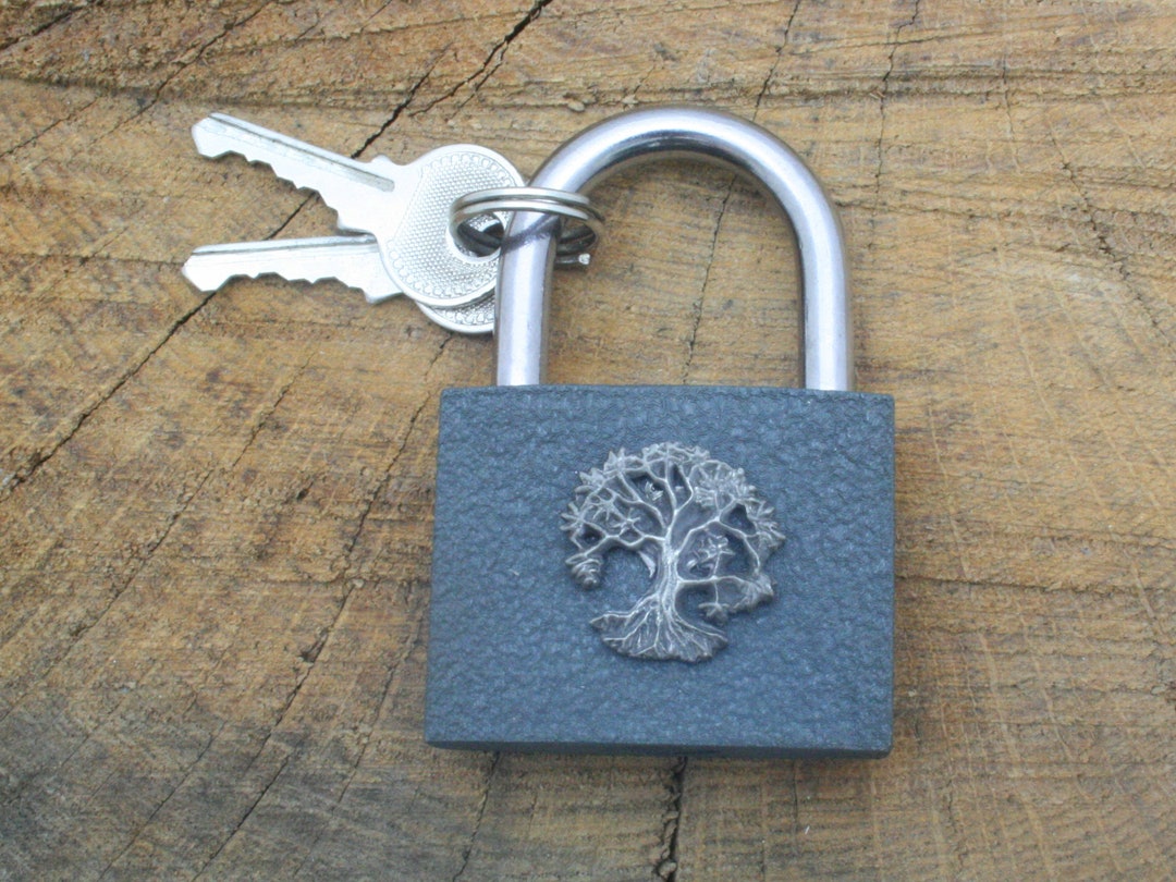 Tree of Life Engraved Padlock Love Wish Lock Wedding Anniversary ...