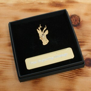 Roe Deer Gold Plated Pin Lapel Badge Deer Stalking British Wildlife ...
