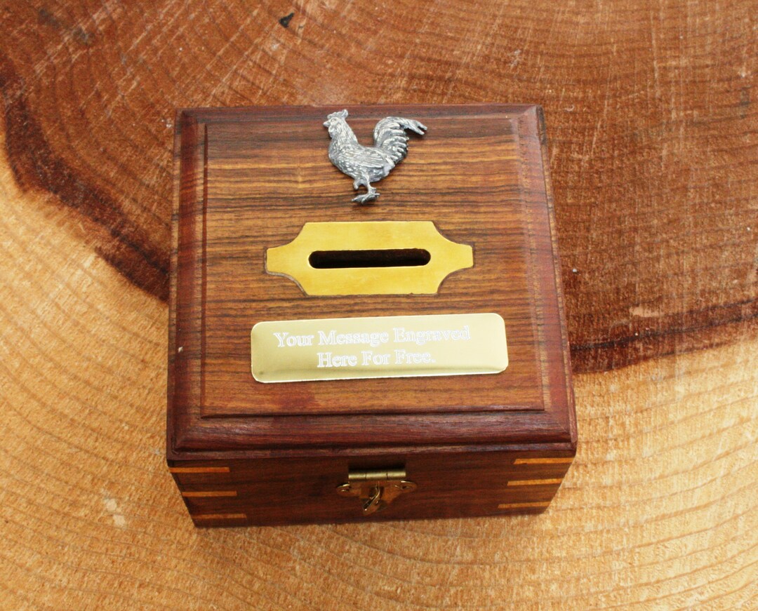 Chicken Money Box Chest With FREE Engraving Fathers Day Gift 71 Mb - Etsy