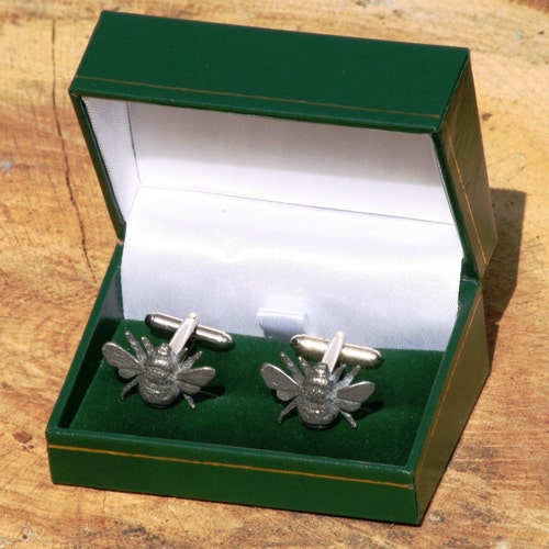 Bee Design Gold Plated Cufflinks UK Handmade Mothers Day Gift - Etsy UK