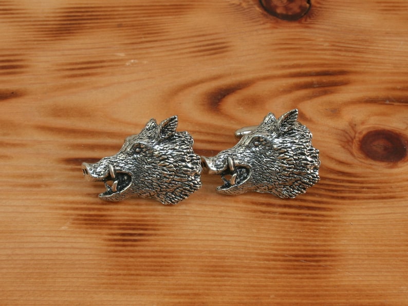 Wild Boar Hog Head Cufflinks Pewter UK Handmade Birthday Gift 034 Cu - Etsy