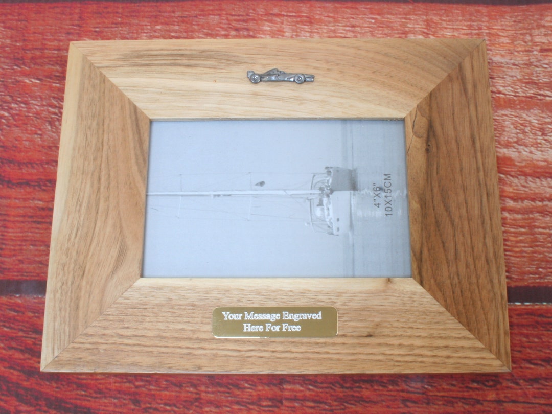 Racing Car and Motorbikes Wooden Frame Oak 6x4 Landscape or - Etsy
