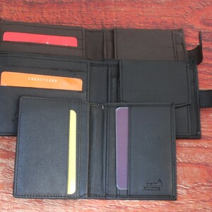 Clan Crests Leather Wallet Black and Brown or Card Holder Mens Scottish ...