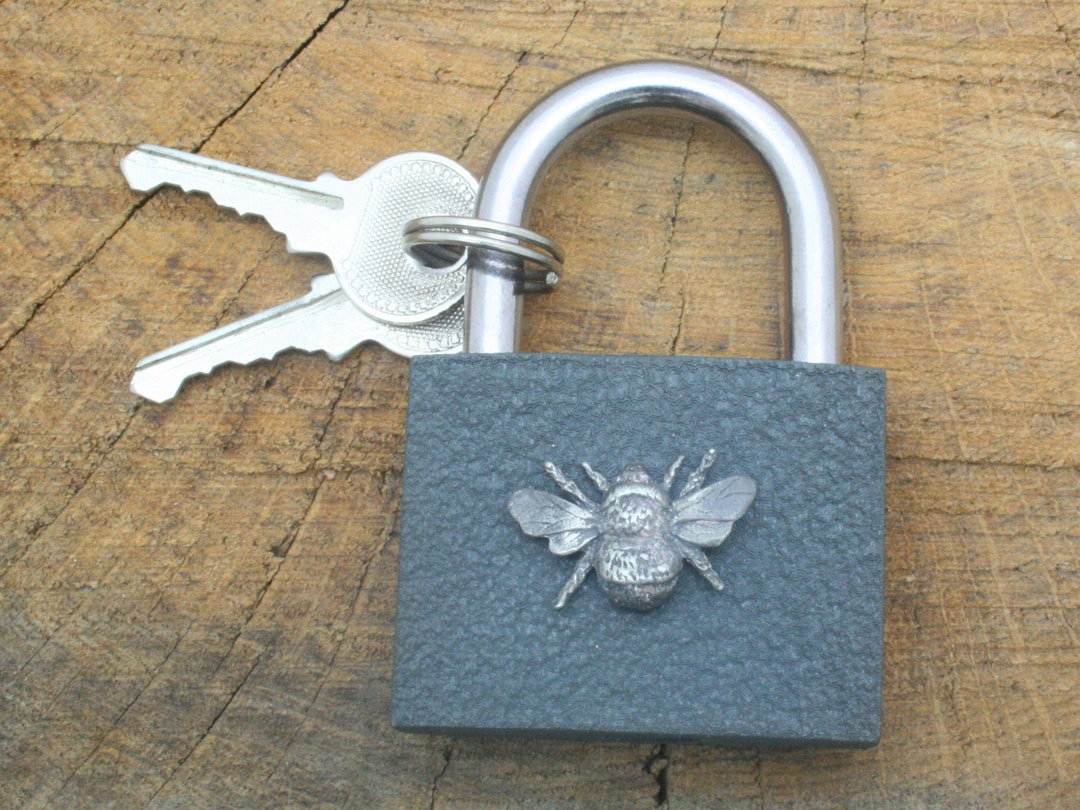 Bee Engraved Padlock Love Wish Lock Wedding Anniversary Valentines ...