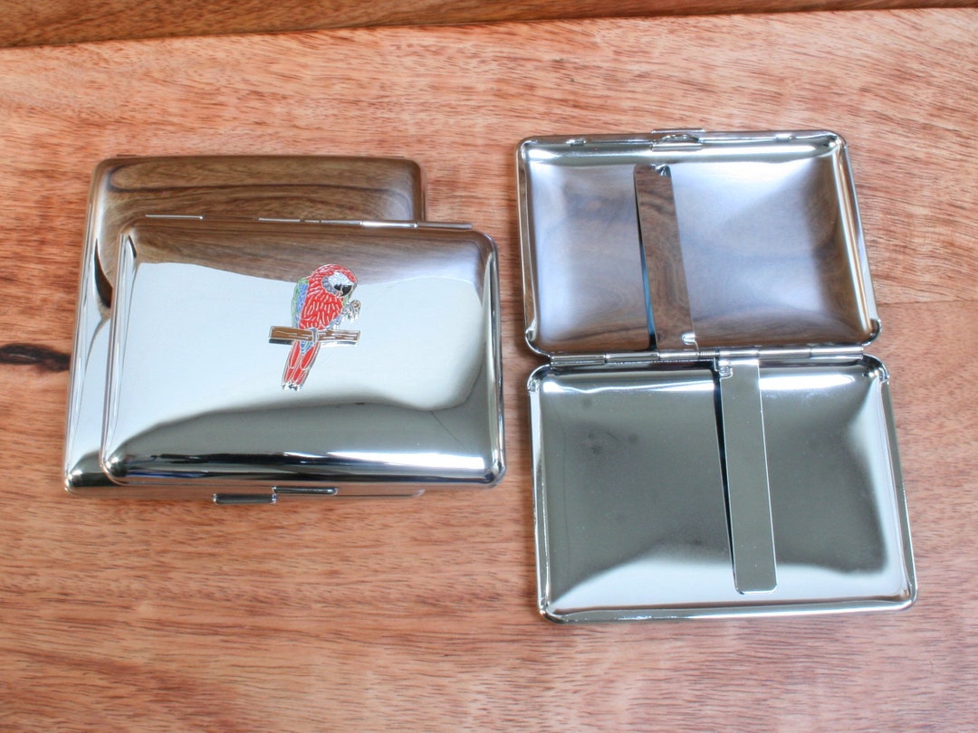 Pirates Cigarette Tin Chrome Plated Steel Medium or Large Personalised ...