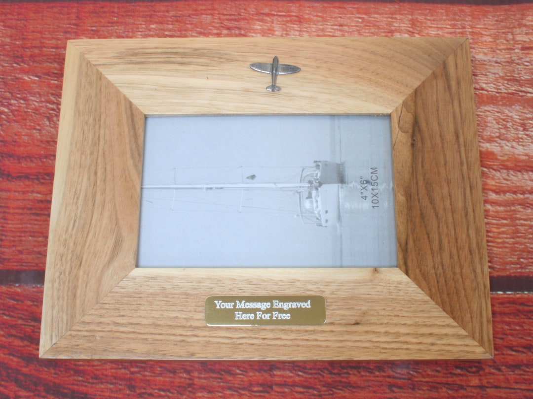 Airplanes Wooden Frame Oak 6x4 Landscape or Portrait Aviation Jet Pilot ...