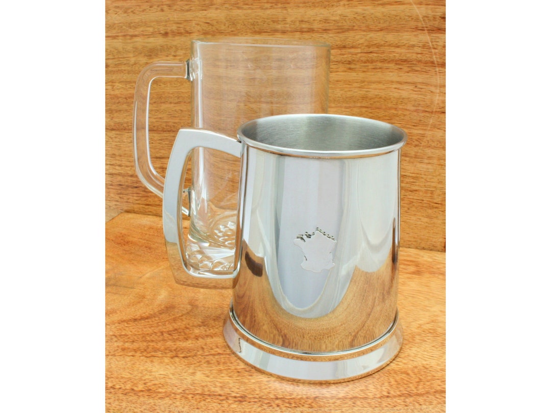 Country Outlines Tankard Beer Stein Glass or Metal FREE Engraving ...