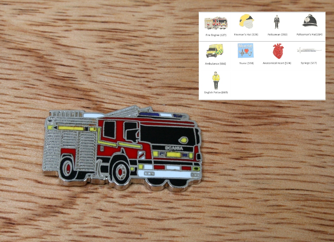 Emergency Services Pin Lapel Brooch Badge or Fridge Magnet Police Fire ...