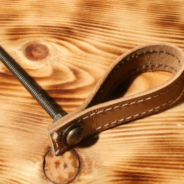 Leather Drawer Pulls - Etsy UK