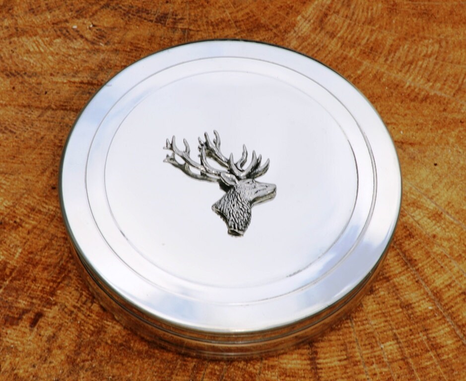 Stag Head Buck Deer Trinket Box English Pewter Ladies Mothers - Etsy