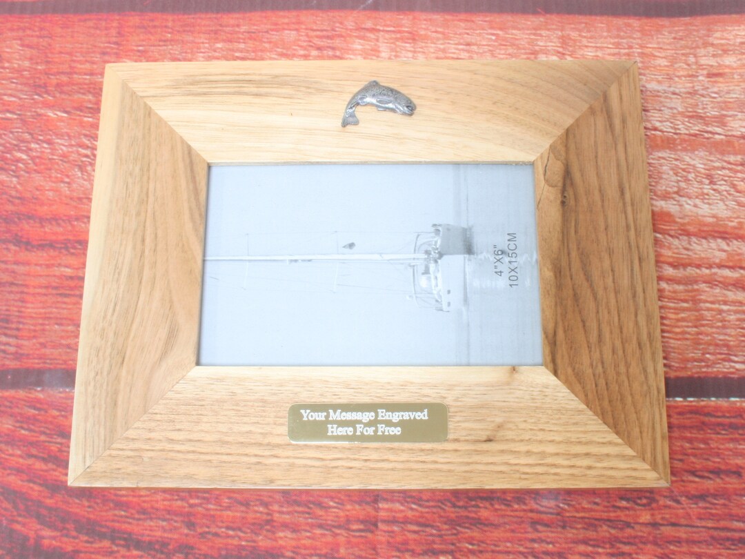 Trout Fish Wooden Photo Picture Frame Christmas Gift Landscape or ...