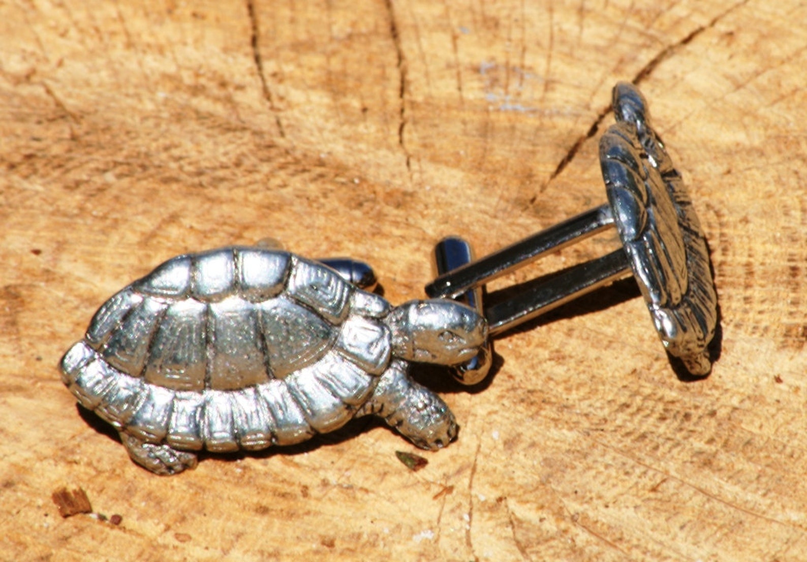Tortoise Cufflinks Pewter UK Handmade Turtle Nature Christmas - Etsy