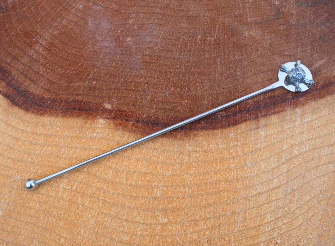 Skull & Cross Bones Cocktail Stirrer Swizzle Stick Personalised ...