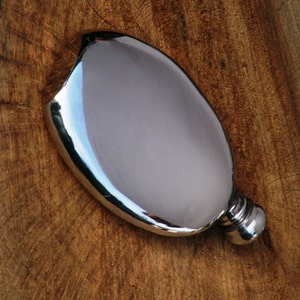 English Pewter Clam 3oz Hip Flask Personalised Father's Day Gift ...