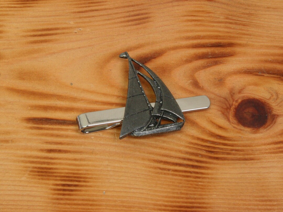 Boats and Vessels Tie Clip Tack Slide UK Handmade Necktie Clip Birthday ...