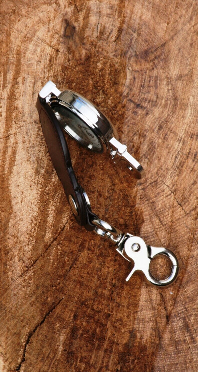 Wild Boar Hog Brown Leather Fob Watch Clip on With Pewter | Etsy