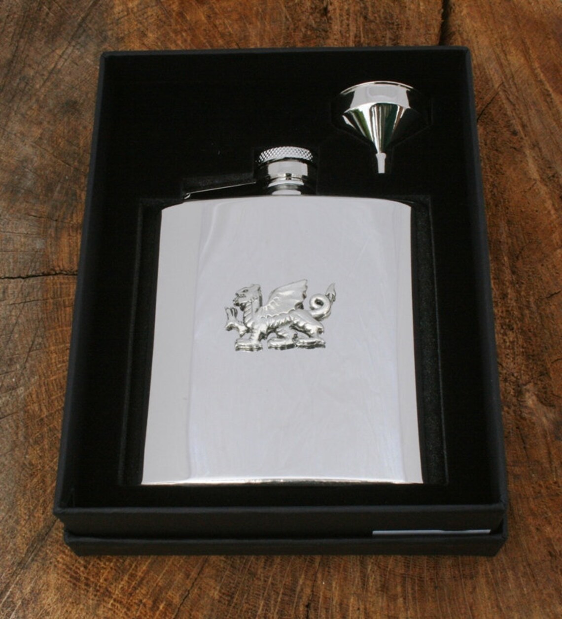 Welsh Dragon Hip Flask 6 Oz Stainless Steel FREE Engraving - Etsy