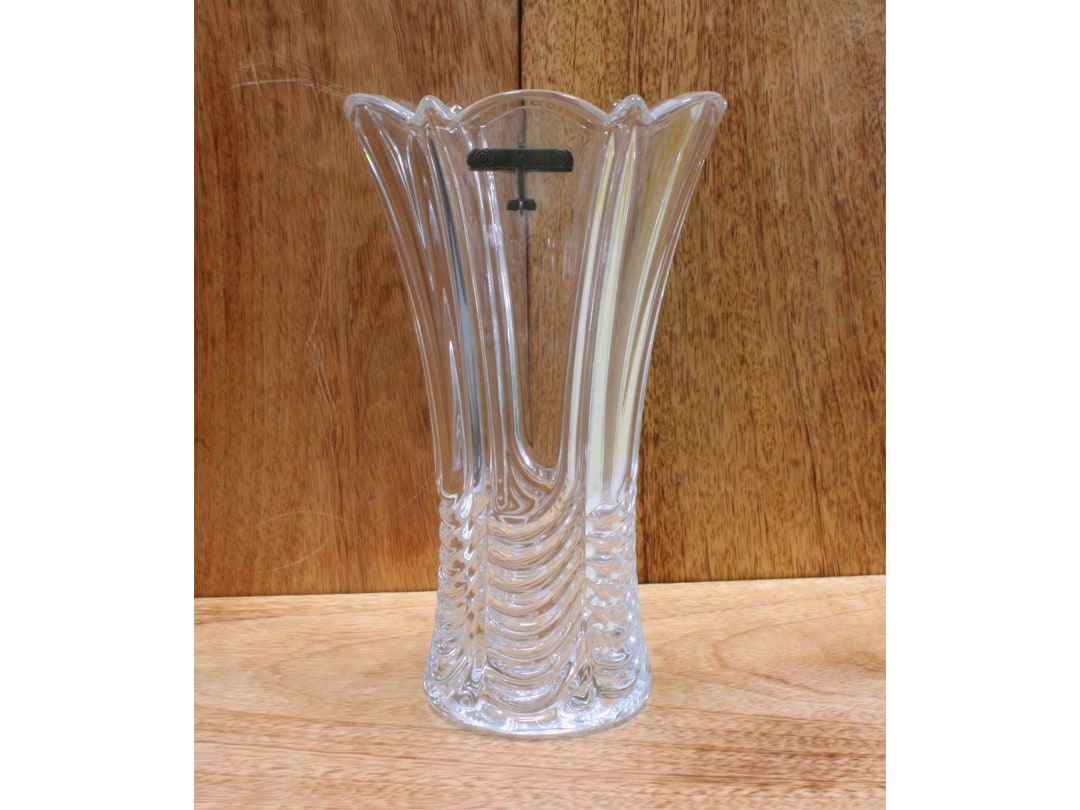 Airplanes Table Flower Vase Fluted Cut Crystal Glass Vase Aviation Jet ...
