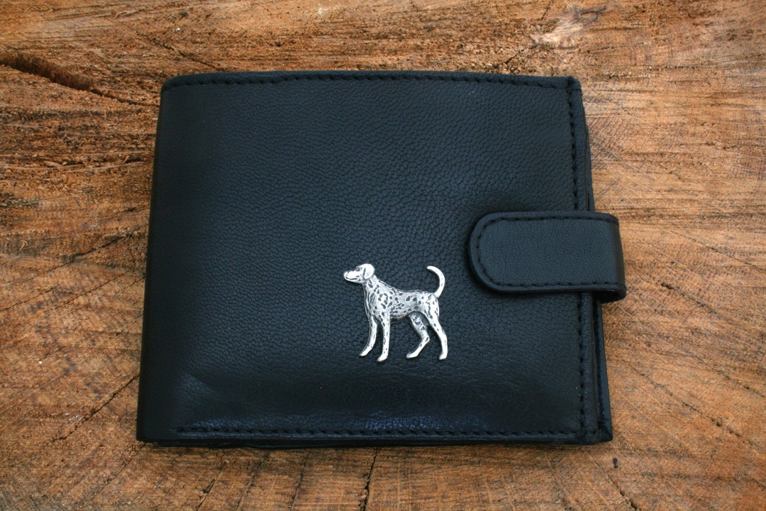 Dalmatian Black Leather Wallet RFID Protection Father's Day Gift 510 ...
