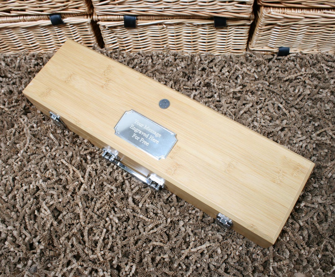 Masonic and Templar BBQ Tool Set in Bamboo Case, 3 Piece Grilling ...