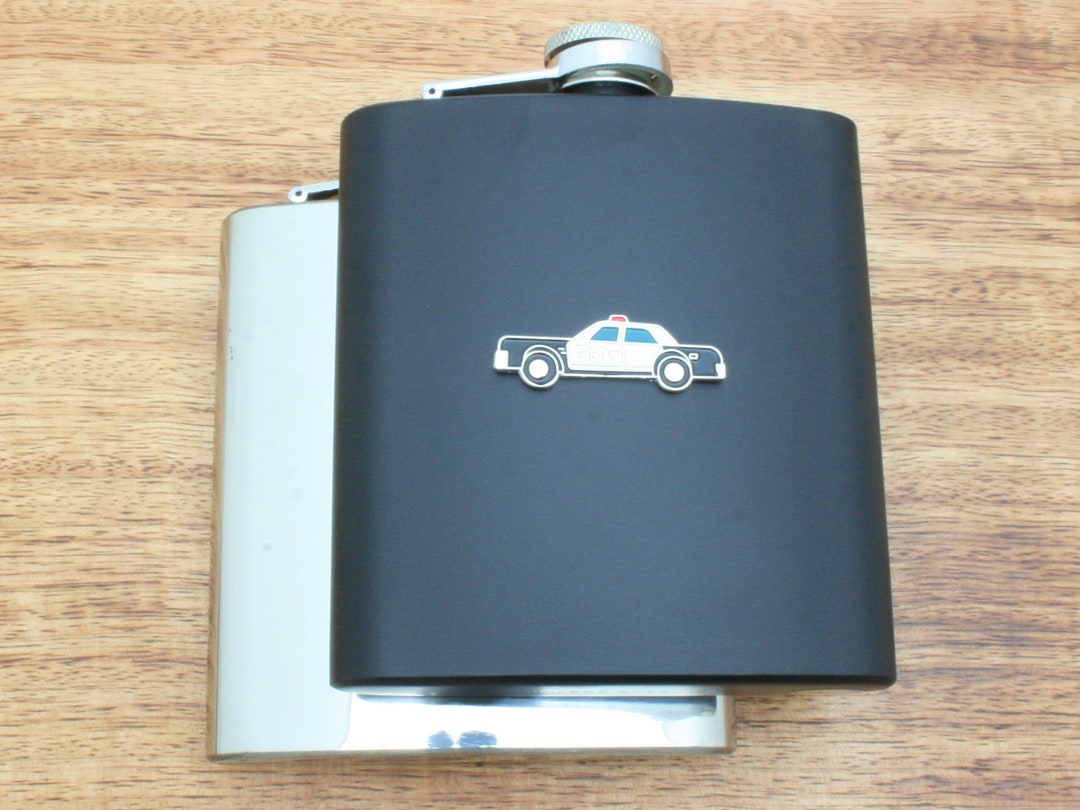 USA Icons Hip Flask 6oz Stainless Steel or Matte Black Wedding Favour ...
