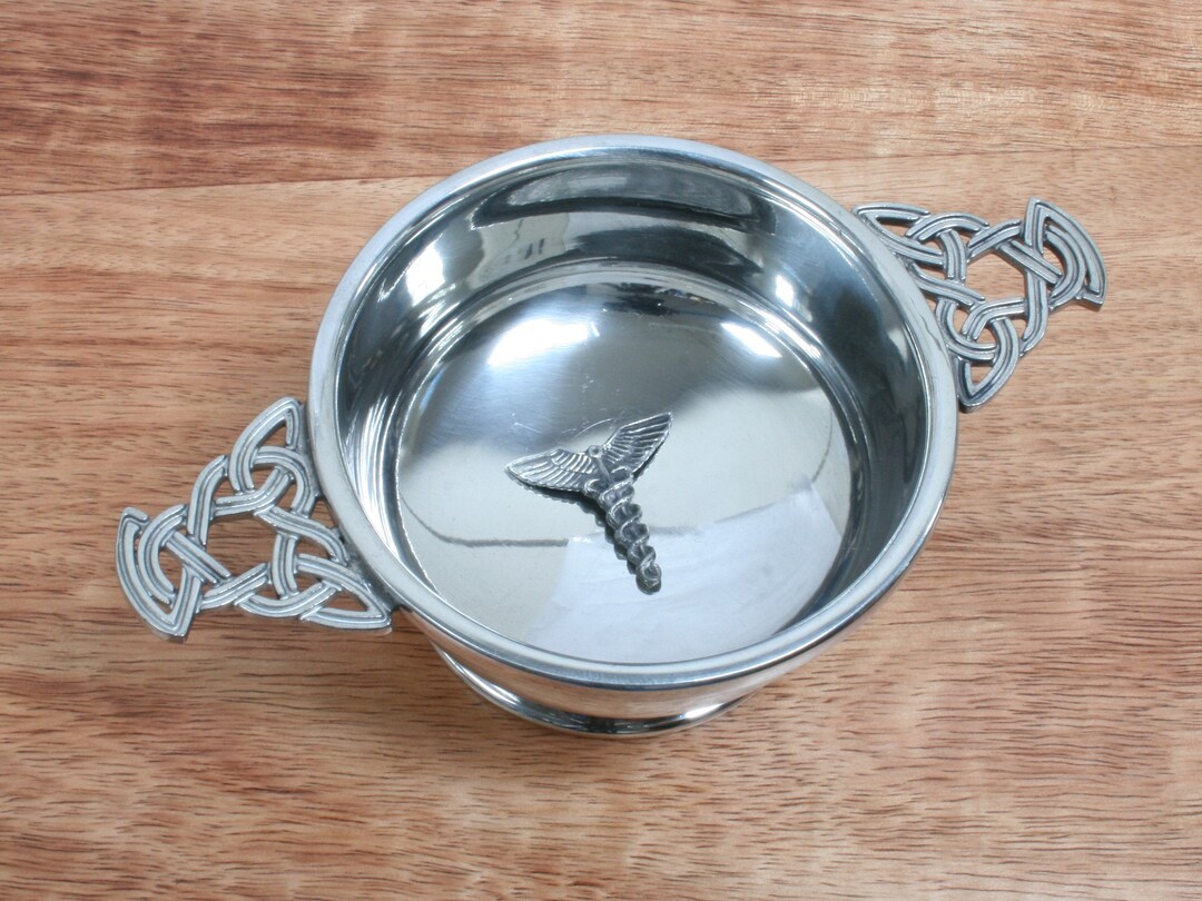 Greek Mythology Quaich Pewter Cup Drinking Bowl Christening Wedding ...