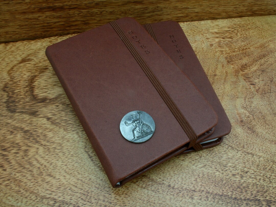 Historical Symbols Pair of A5 or A6 Notebooks Black, Brown, Grey or ...