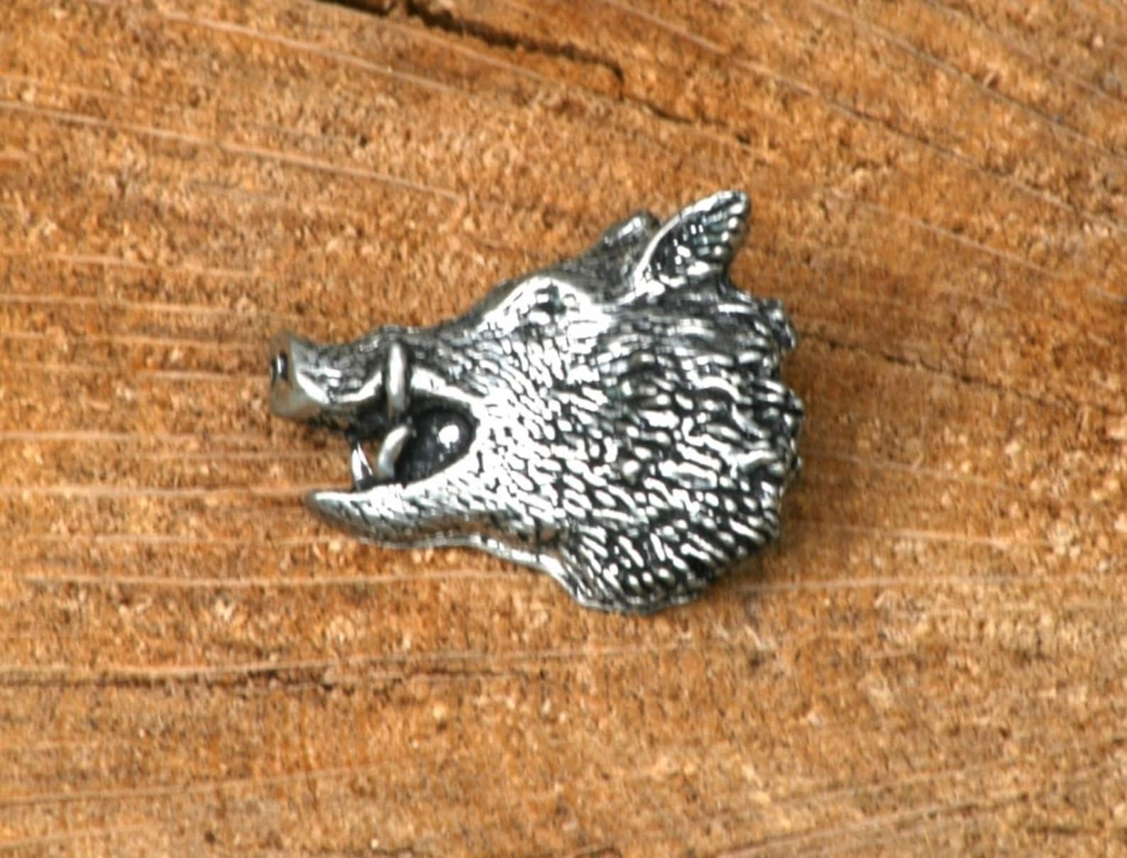 Wild Hog Boar Head Pin Brooch Badge Pewter Hunting Mothers Day - Etsy