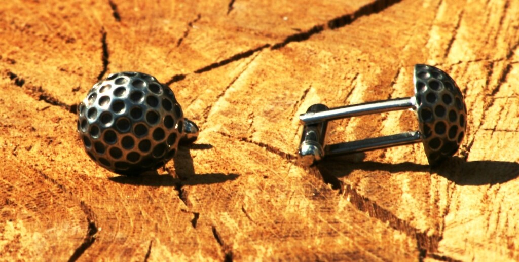 Golf Ball Cufflinks Pewter UK Handmade Golfing Gift 155 | Etsy