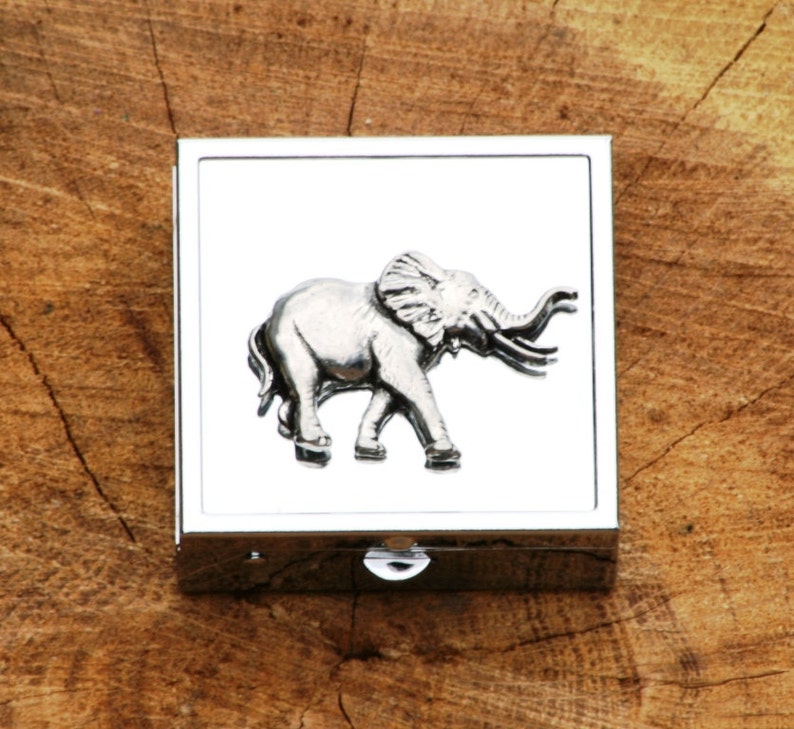 Elephant Pill Mint Trinket Box Mirror Ladies Fathers Day Gift - Etsy